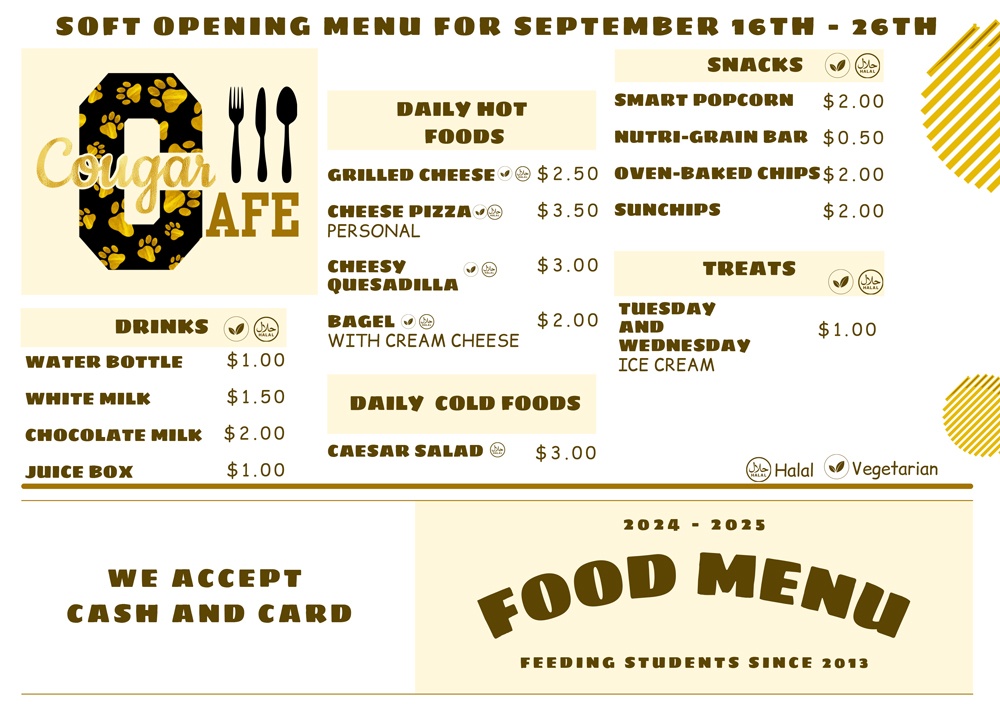 Cafeteria & Menu - Colonel Macleod School